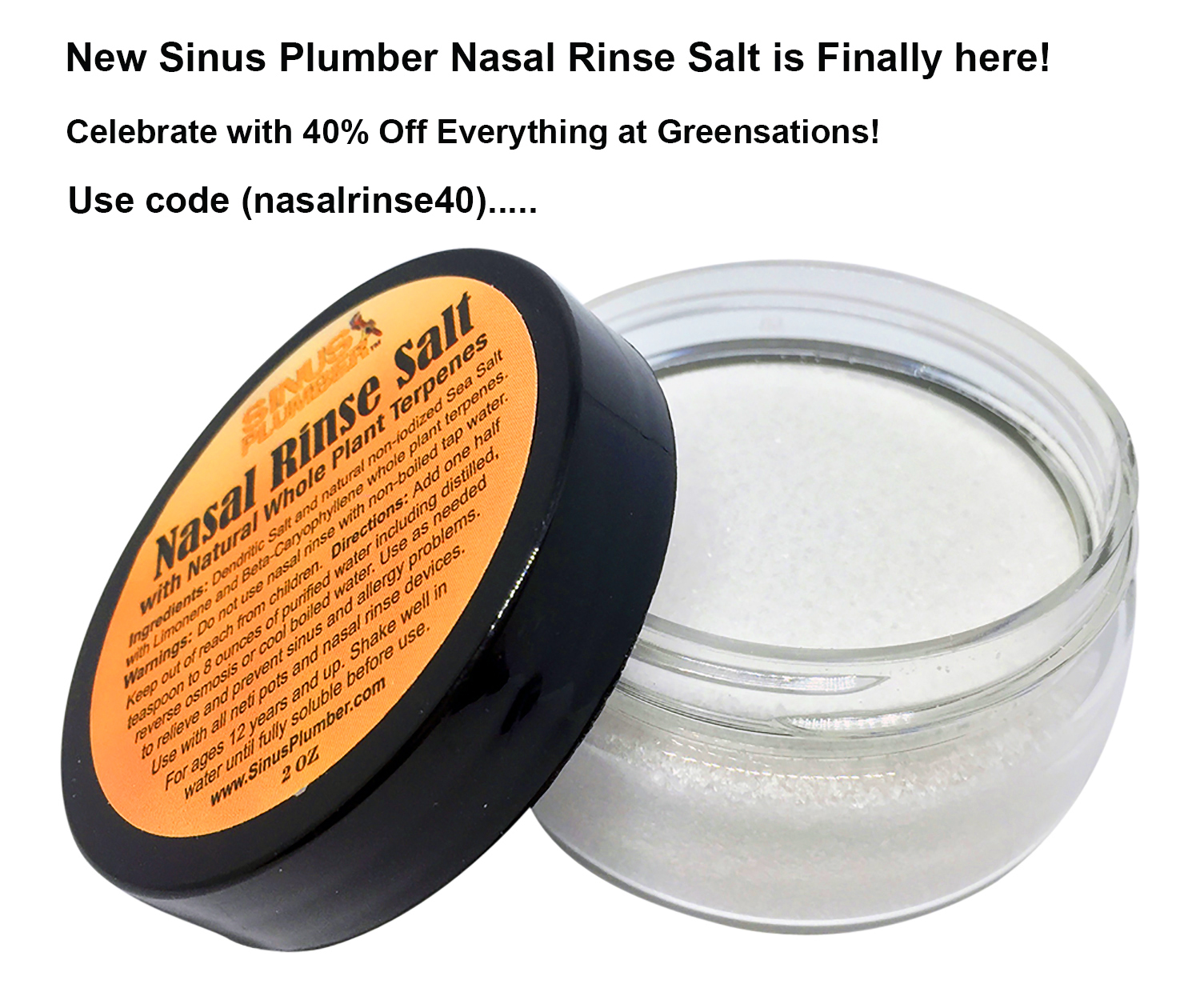🎄Sinus Plumber Nasal Rinse Salt is Here - Celebrate with 40% Off Everything